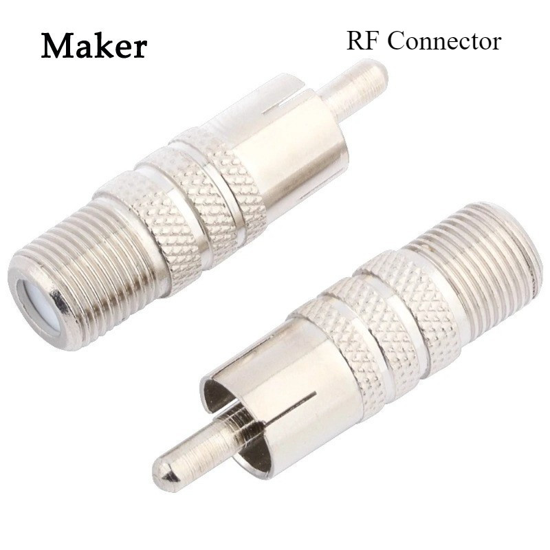 RF Coax Coaxial Connector Adapter F Type Male to RCA Female for Game ...