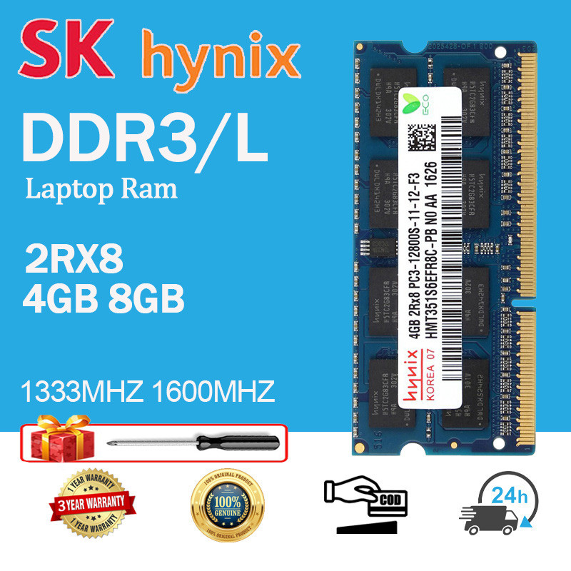 Hynix LAPTOP RAM DDR3 4GB 8GB 1333MHz 1600MHZ MEMORY PC3-10600s 12800S 204Pin SODIMM 1Rx8 2RX8 ...