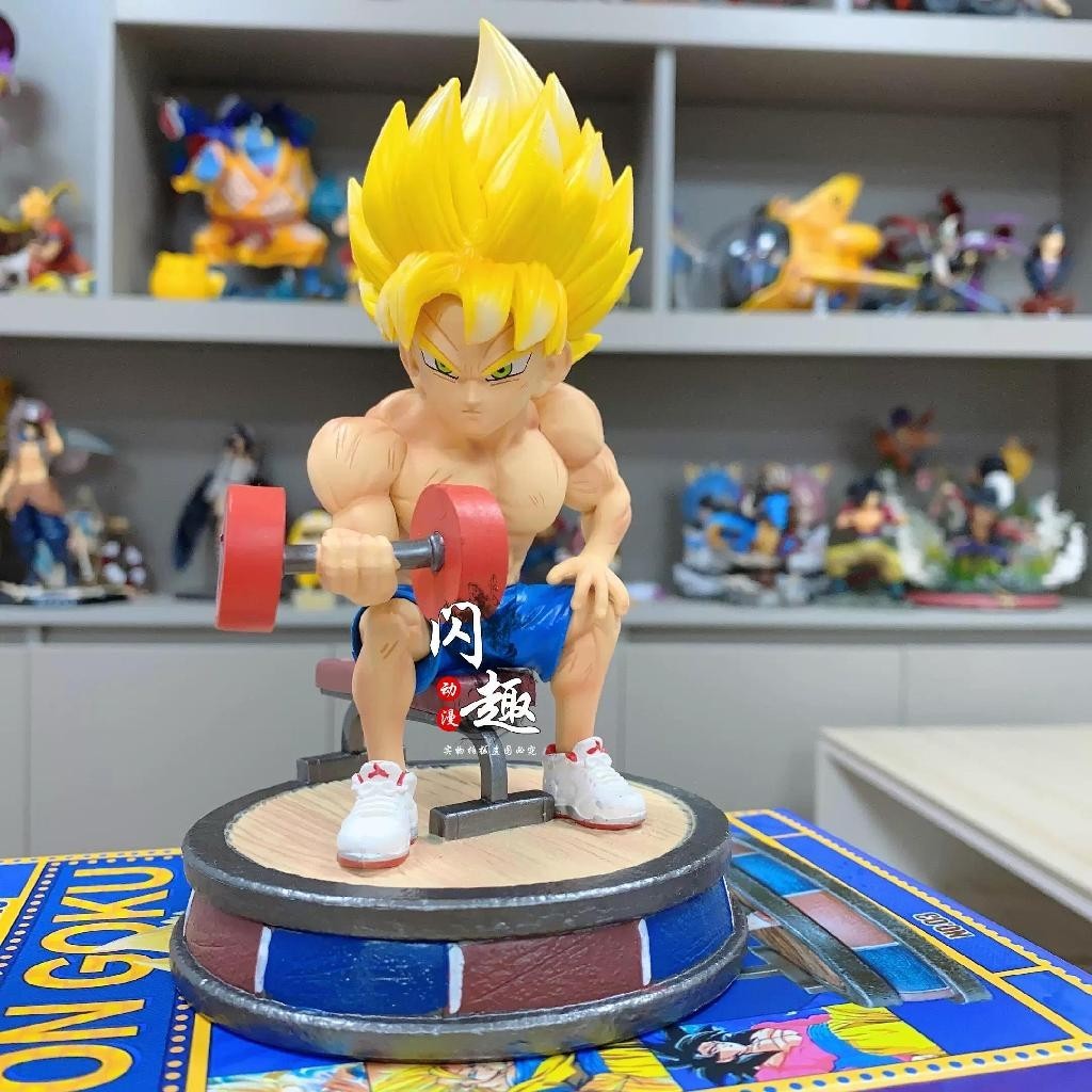 Same Style Dragon Ball Fitness Muscle Gloves Son Goku Raise Dumbbell ...