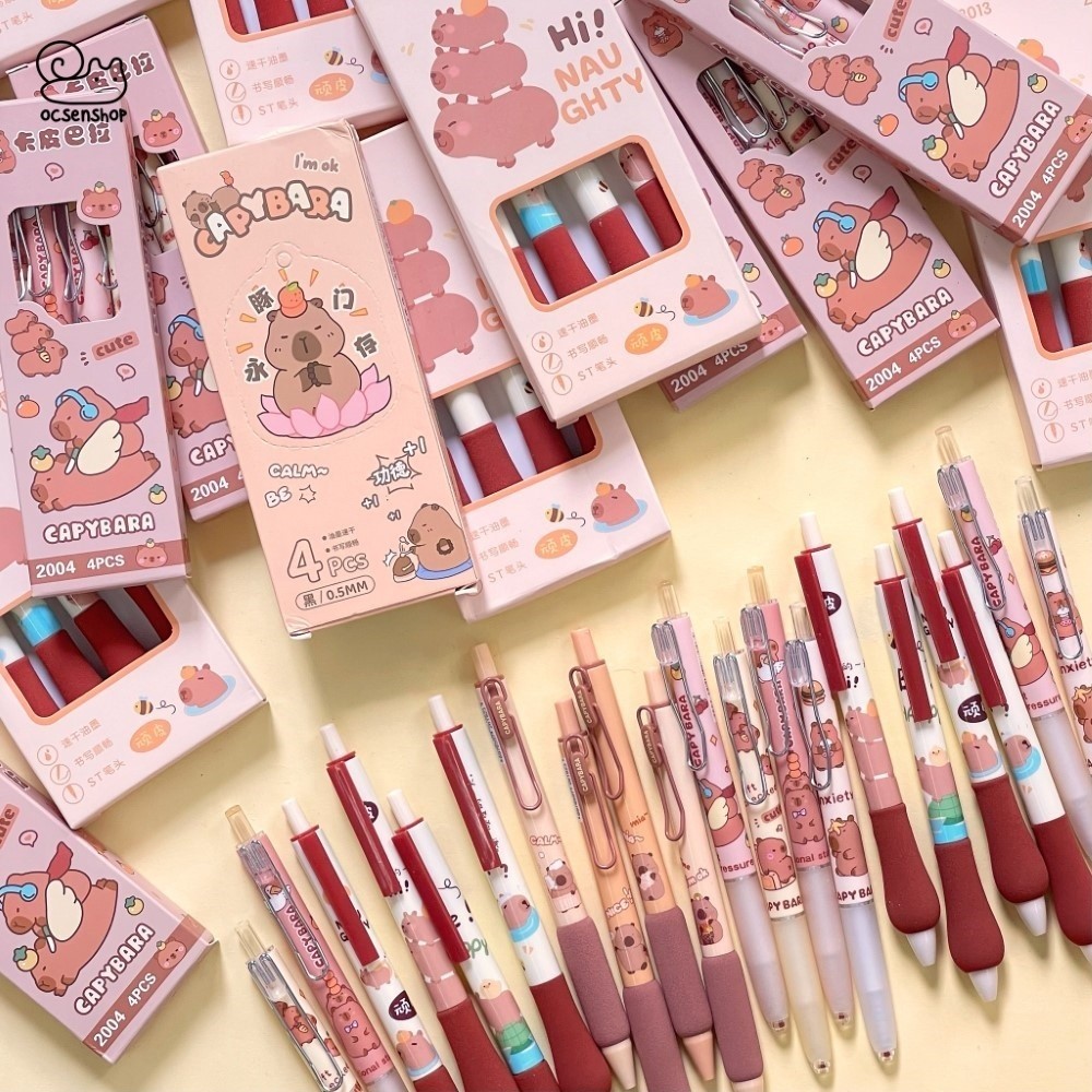 Capybara ballpoint pen Set (4c) | Shopee Philippines