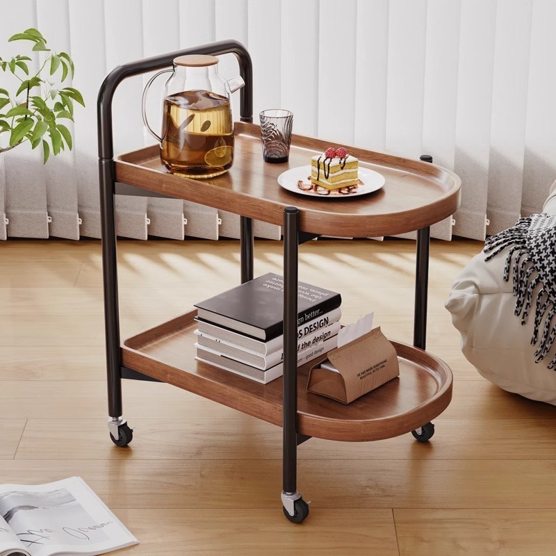 JH Spot Goods Portable Coffee Table Trolley Rack Living Room Sofa Side ...