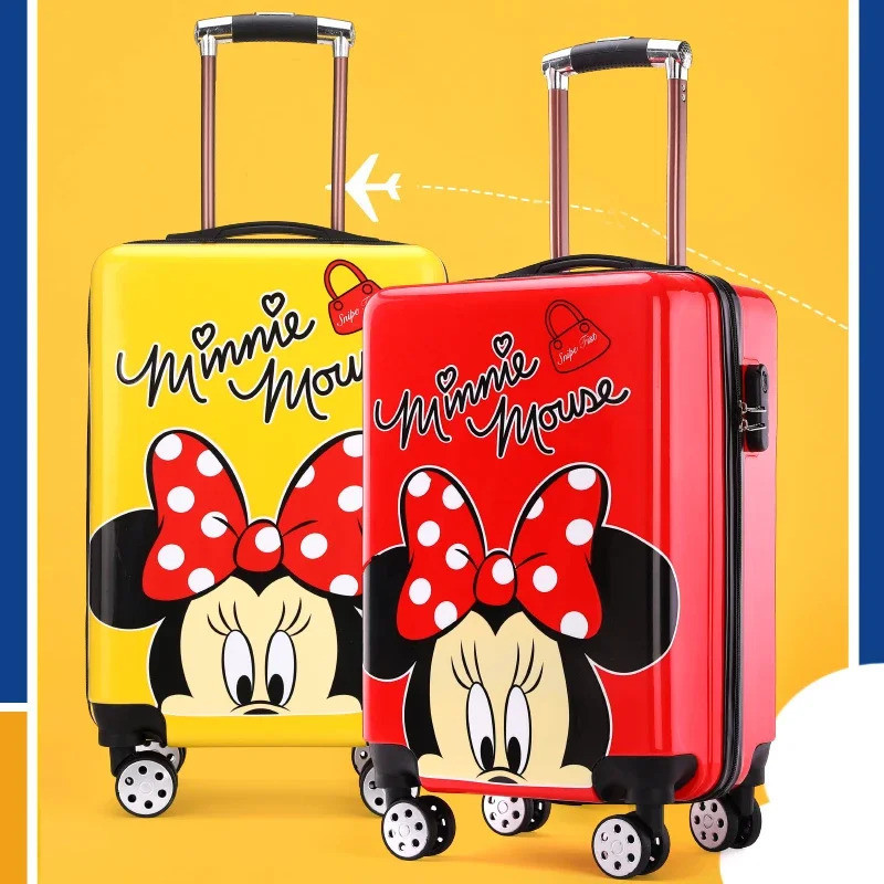 Disney Mickey Mouse 20inch Kids cartoon Travel Suitcase on wheels cute ...