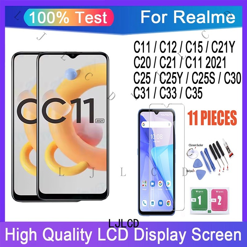 Original Realme C11 2020 C12 C15 C21Y C25 C25Y C25s C20 C21 C30 C33 C31 C35 C11 2021 LCD Display ...