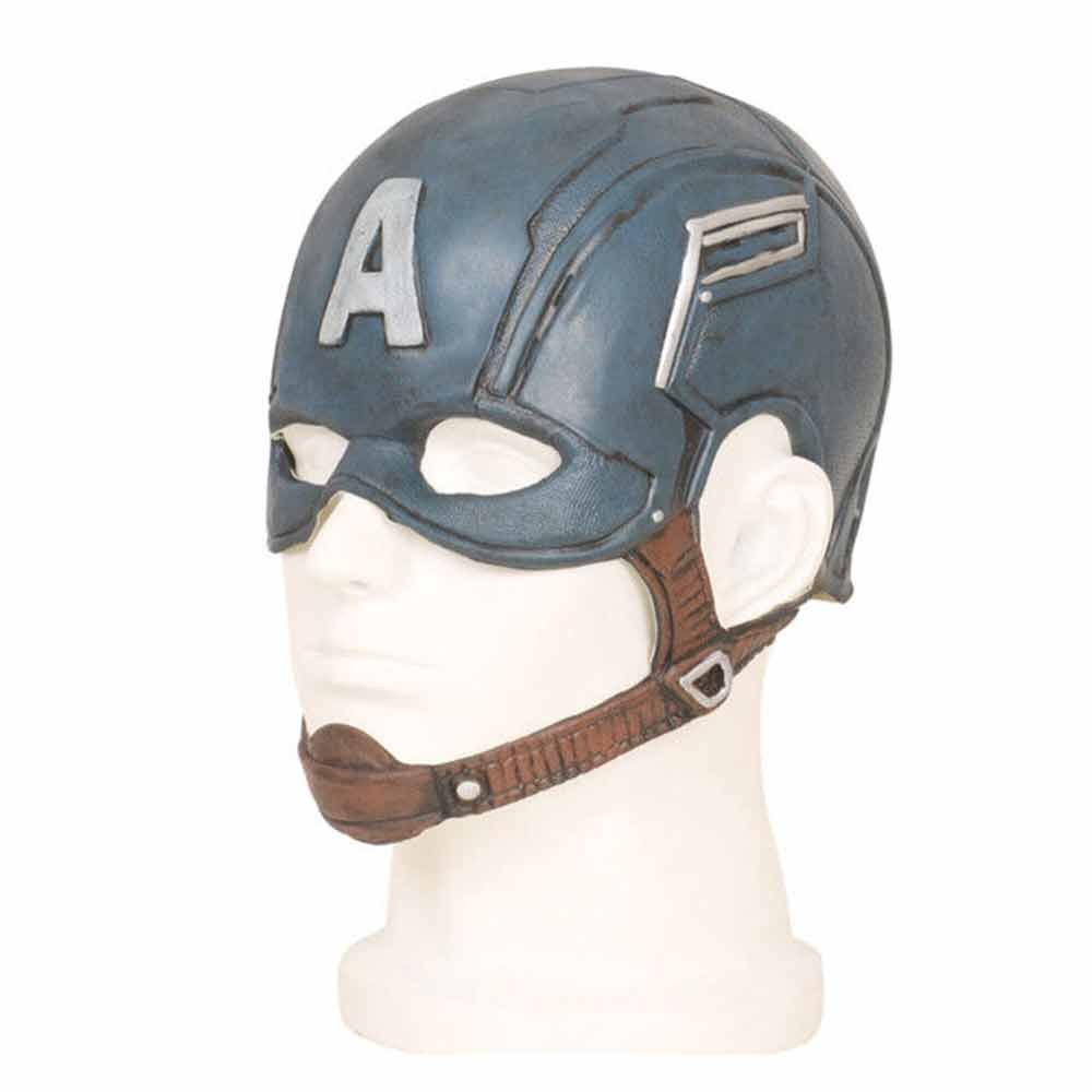 Marvel Captain America Steve Rogers Latex Mask Captain America Helmet ...