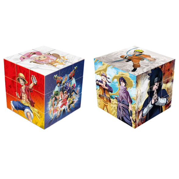 Naruto and One Piece Pattern 3x3 Magic Cube Stickerless Speed Cube ...
