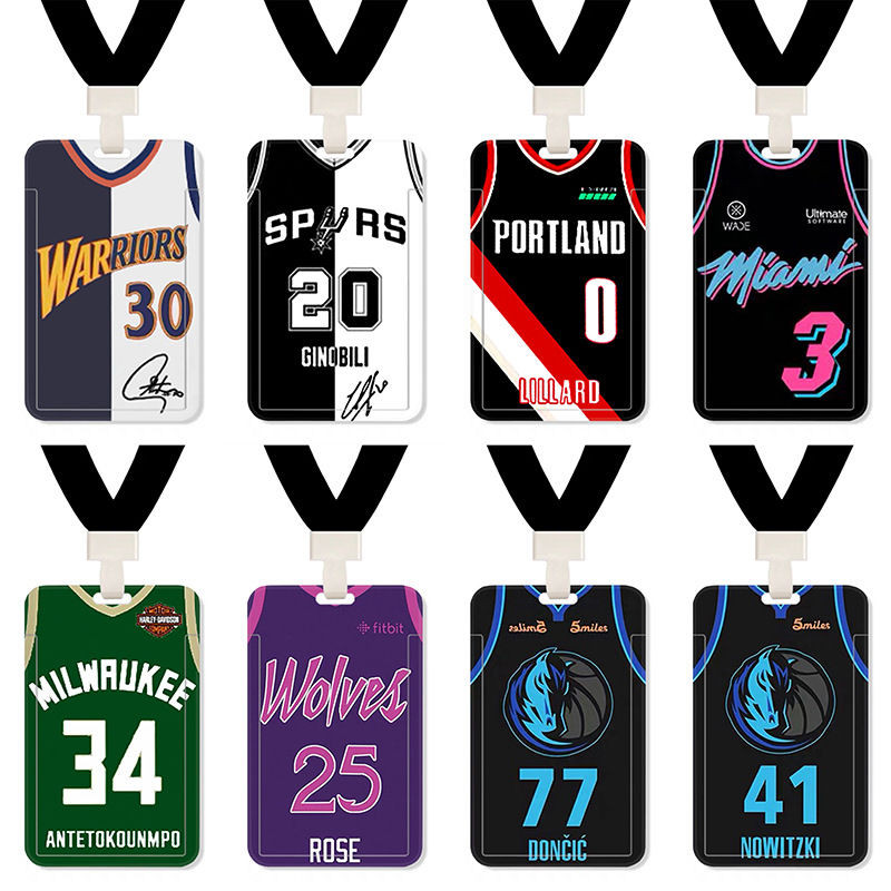 NBA Basketball Uniform Curry James Kobe Card Set Student Meal Card Bus ...
