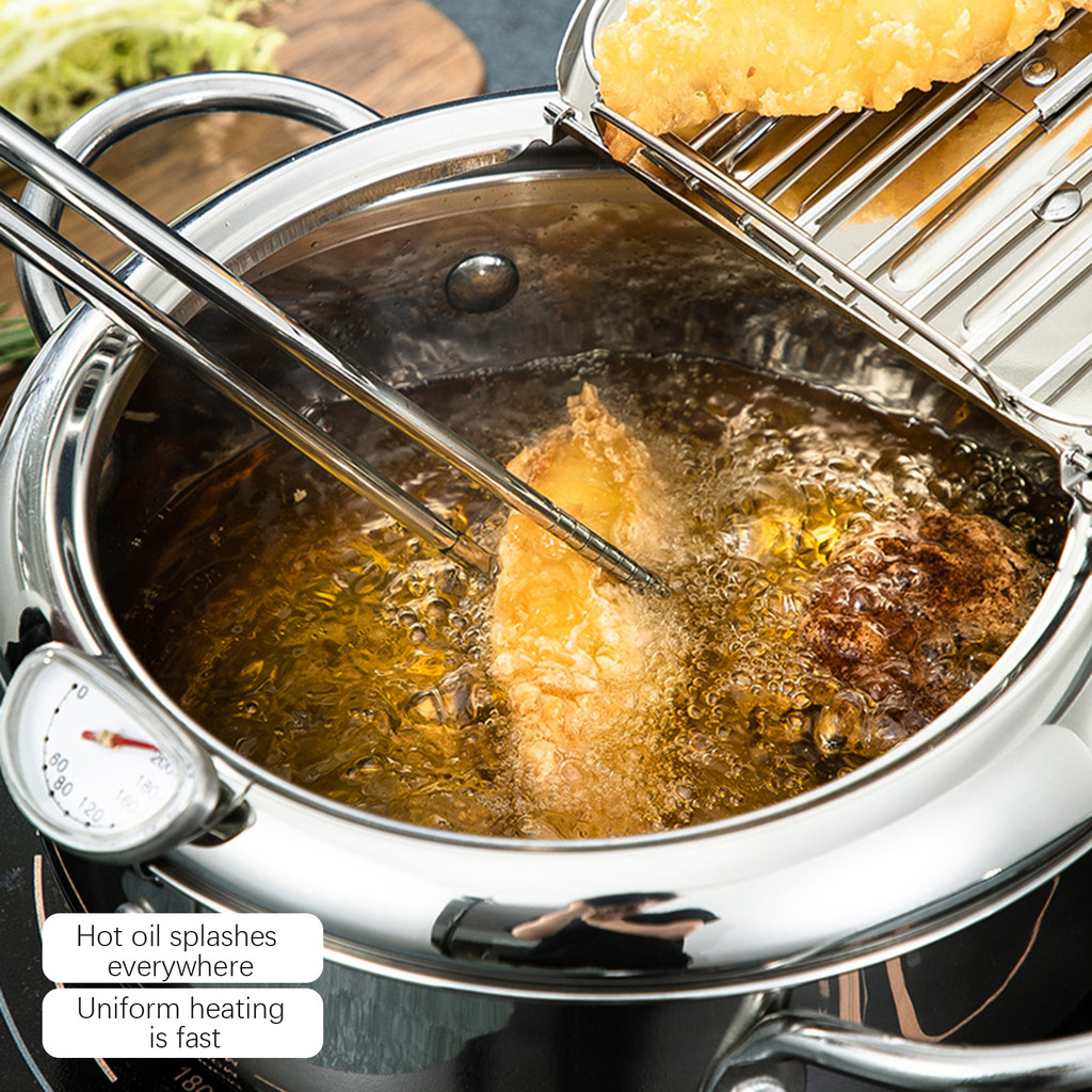 Tempura Frying Pan Multifunctional Frying Pot For Camping | Shopee ...