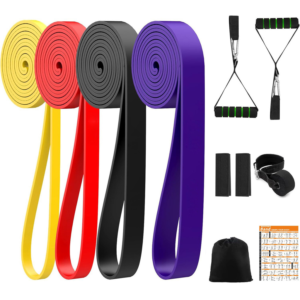 WOSWEIR-Elastic Training Gum Resistance Bands Gym Home Fitness Expander ...