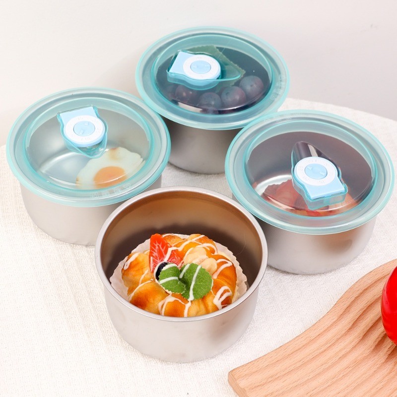 Stainless Steel Food Storage Box with Lid, Fresh-keeping Box ...