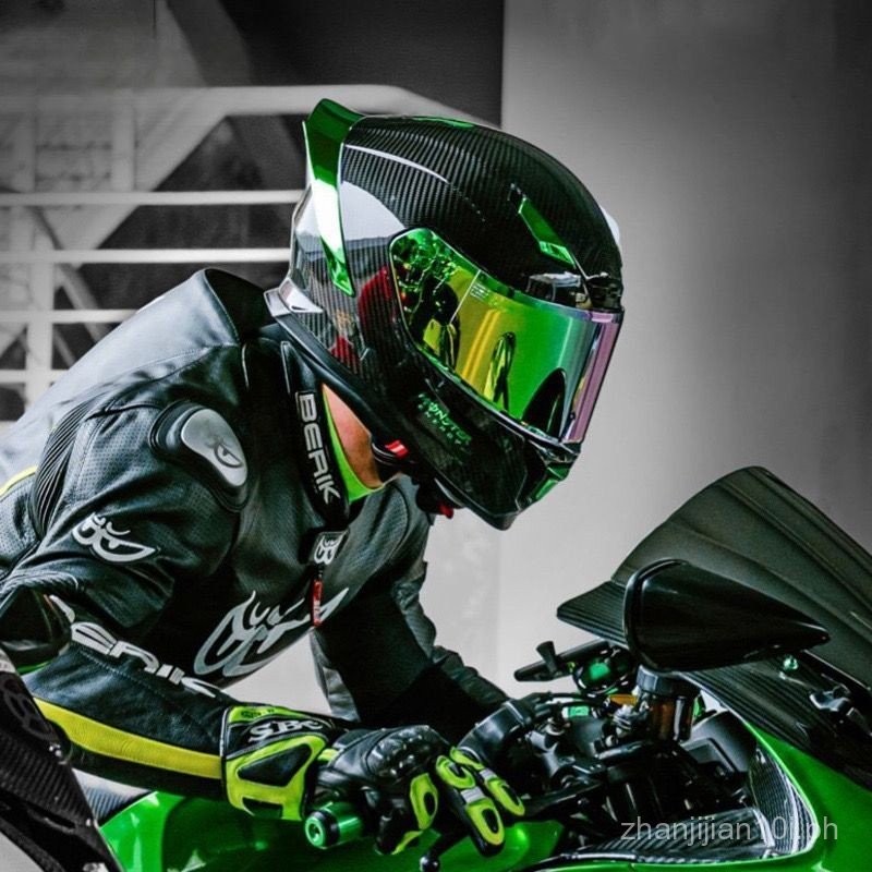 Carbon Fiber Ultralight Riding Full Face Helmet3cCertified Motorcycle ...
