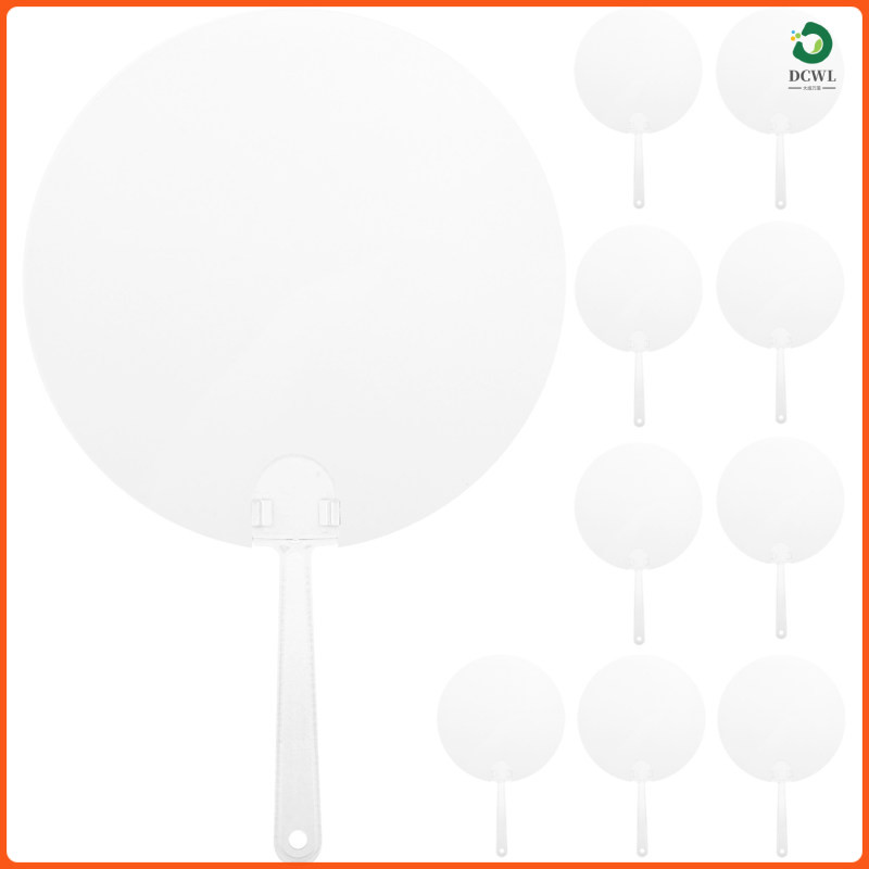 10 Pcs Hand Fans Bulk Sublimation Round Handheld Painting Blank Lash ...