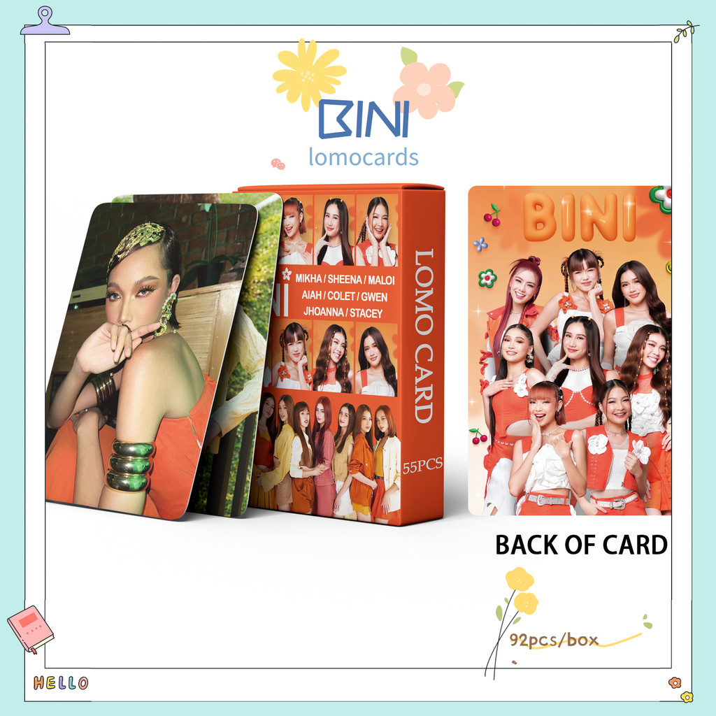 Bini Photocards Bini Lomo Cards 55 Pcs Jollibini Photocards Bini ...