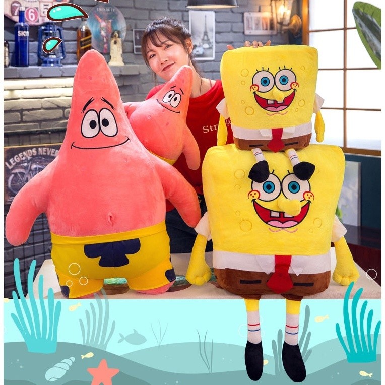 20in Patrick Star SpongeBob Stuff Toy Plush toy Pillow Kids Gift ...