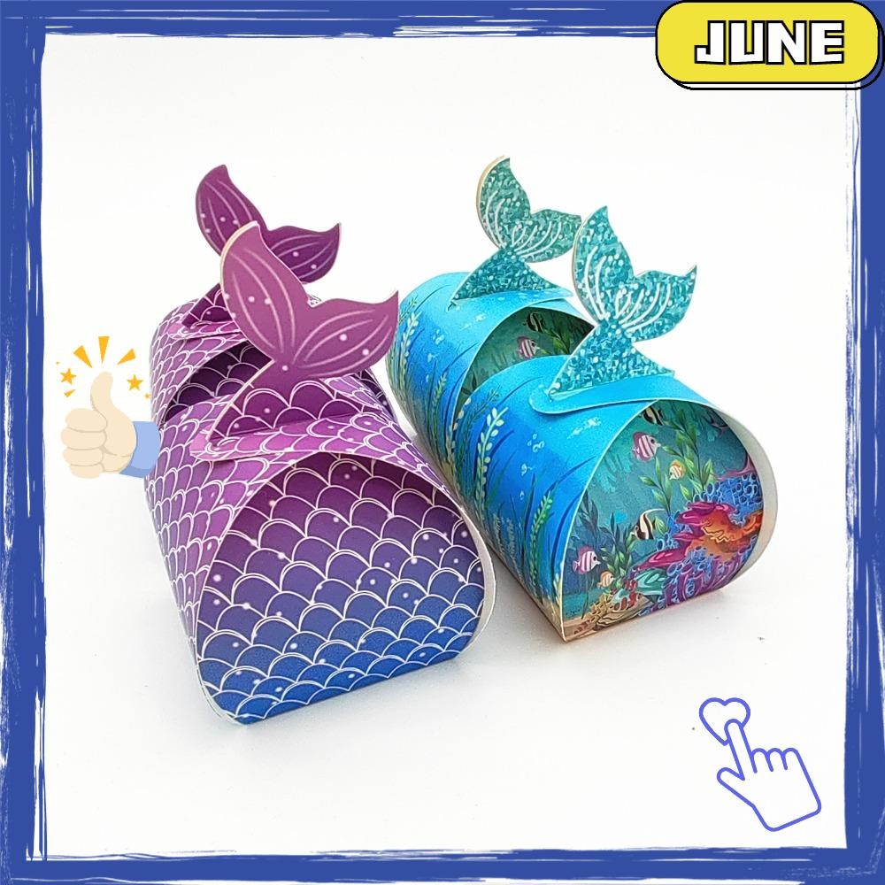 JUNER 50PCS Mermaid Candy , Creative Sea World Fish Tail Candy Box ...