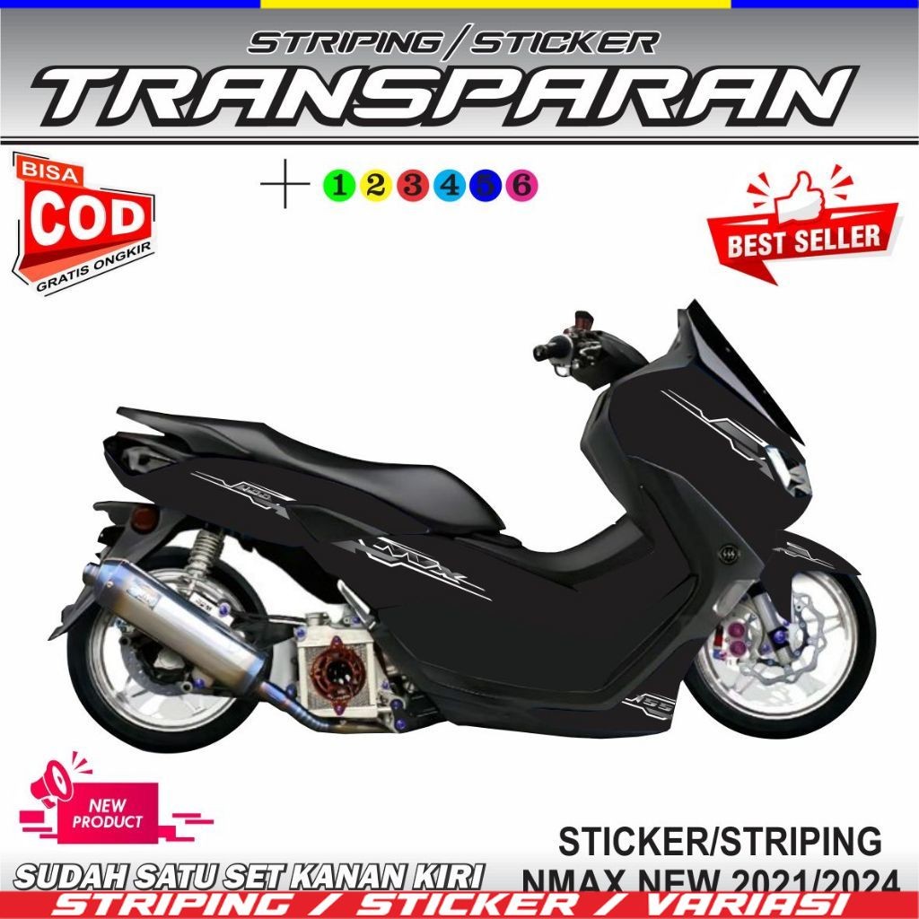 Variations Of Striping Sticker Transparent Clear NMAX New 155 Art ...