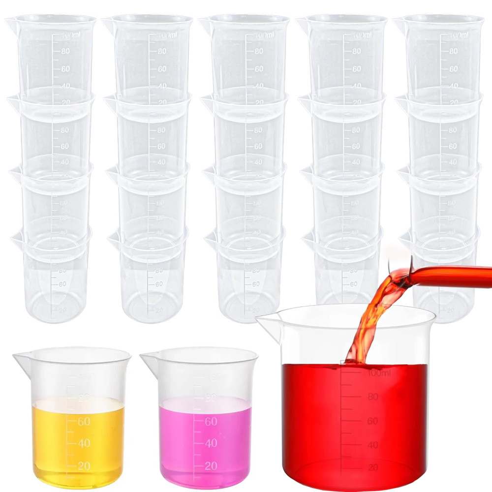 100ml Transparent Measuring Cup / Laboratory Liquid Container Measure ...