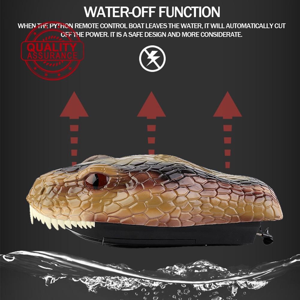 Boats RC Crocodile Head RC Snake 2 In 1 Electric Speedboat Simulation ...