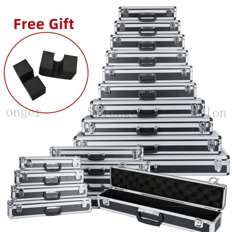 Long Suitcase Aluminum Alloy Toolbox Storage Box Flute Musical ...