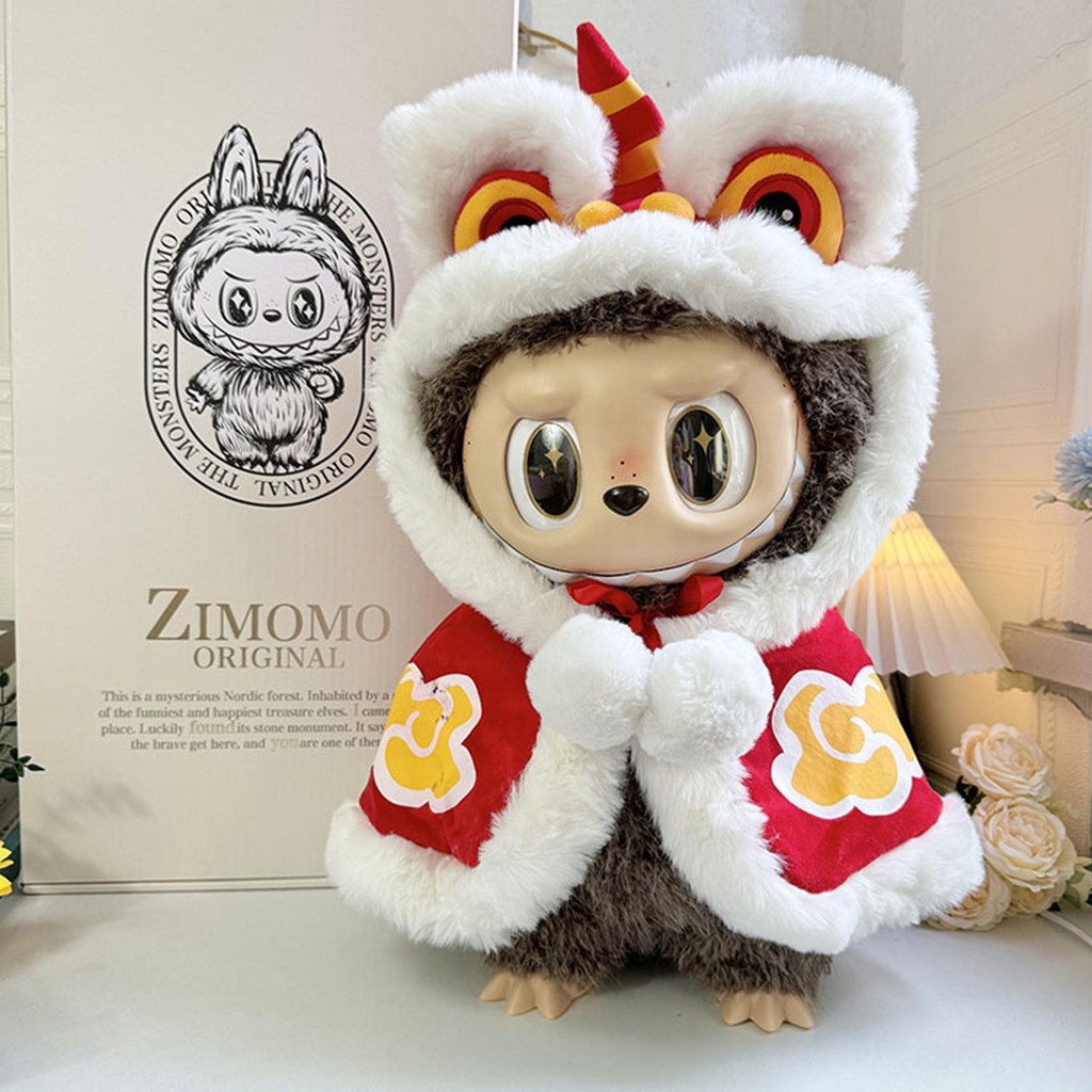 58cm labubu clothes ZIMOMO baby clothes vinyl labubu clothes lion cloak ...