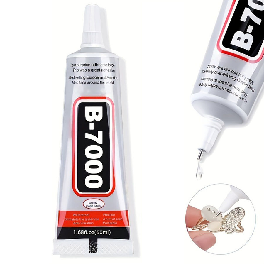 Multi Purpose Industrial Strength 50ML B7000 Glue Adhesive Rhinestone Craft Phones Glue | Shopee ...