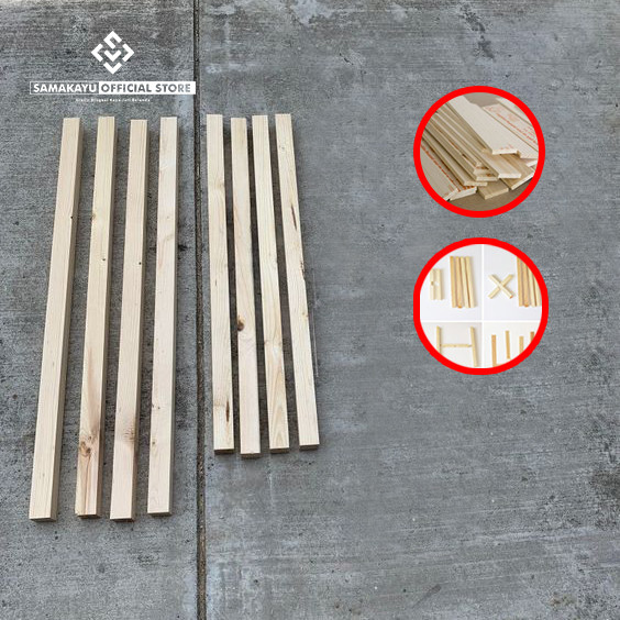 KAYU Wall Batten 5CM Length 1 Meter Wall Molding Wall Molding Dutch ...