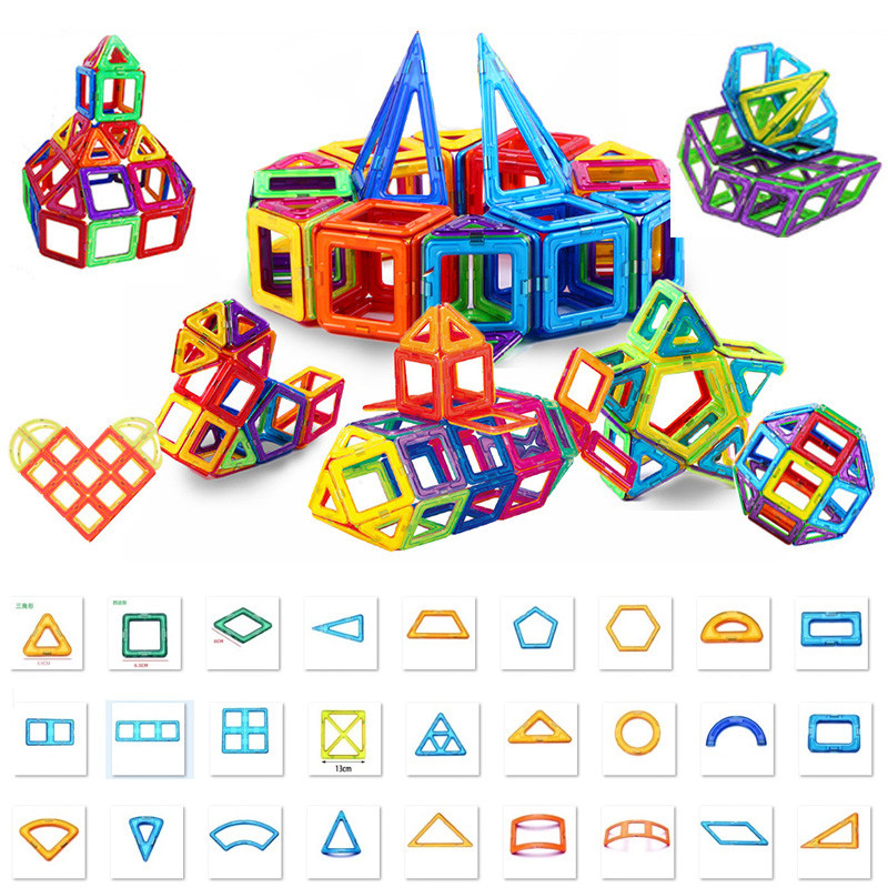 109pcs More Shapes Big Size Magnetic Bricks Building Blocks Set ...
