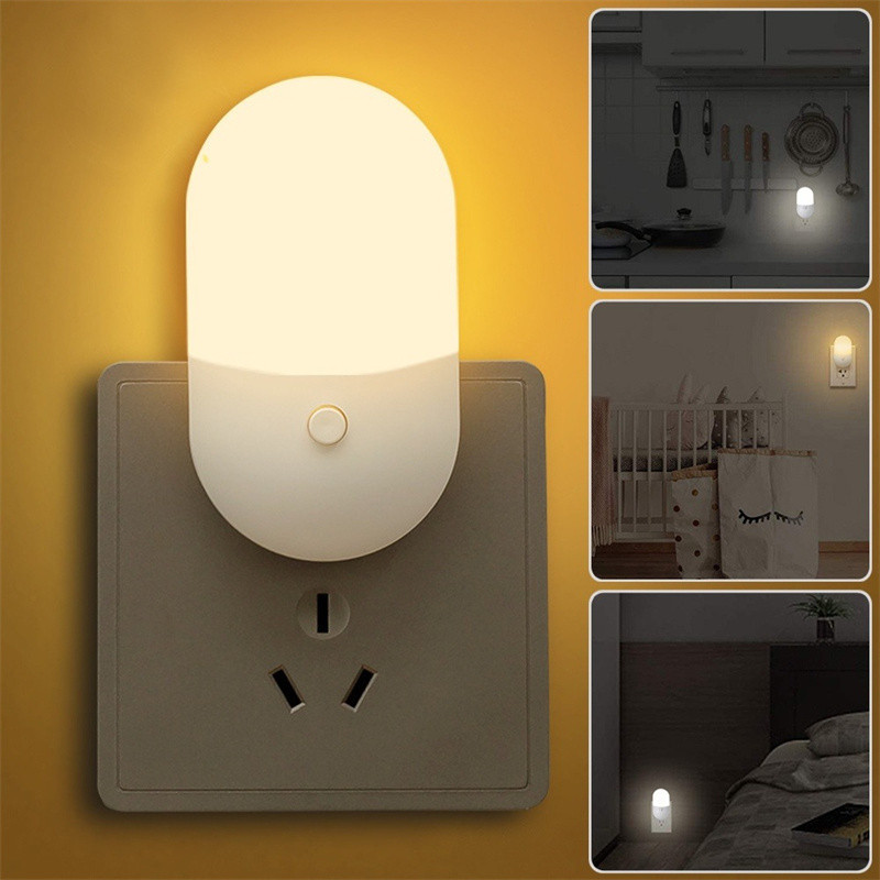 Led Mini Night Light Switch Plug-In Led Light Eye Protection Night ...