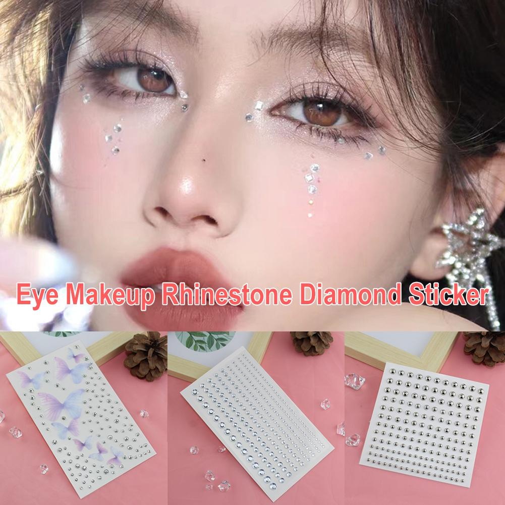 Eye Makeup Sticker Glitter Rhinestone Diamond Self-adhesive Facial Diy ...