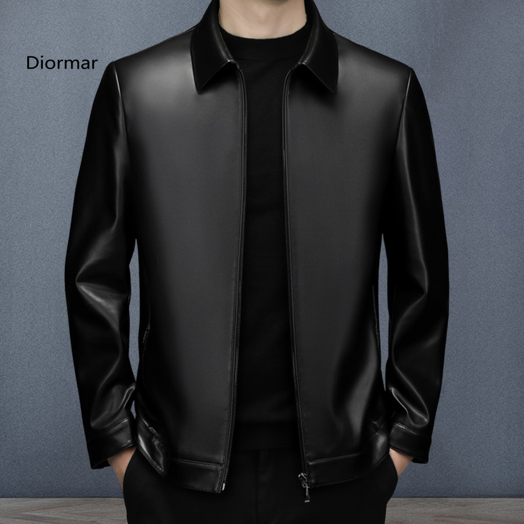 DIO Comfortable Men Jacket Versatile Men Jacket Stylish Men's Faux ...