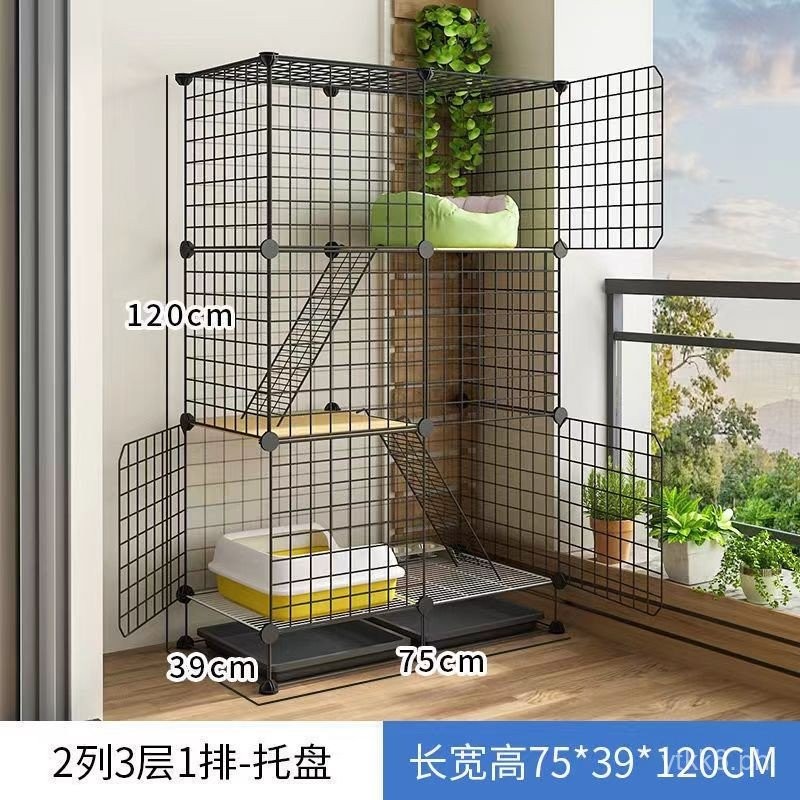 Cat Cage Cat Villa Indoor Luxury Cat Nest Home with Toilet Can Hold ...