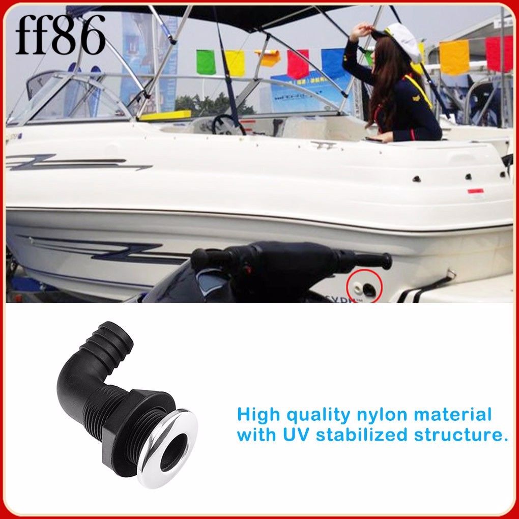 Boat Water Drain Scupper Elbow Connector Coupling Outlet Thru Hull ...