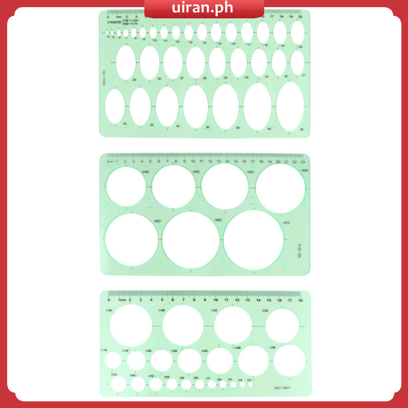 3 Pcs Circle Drawing Maker Tool Architecture Rulers Kit Geometric Mold ...