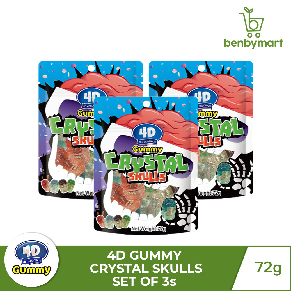 4D Gummy Crystal Skulls 72g (Set of 3s) | Shopee Philippines