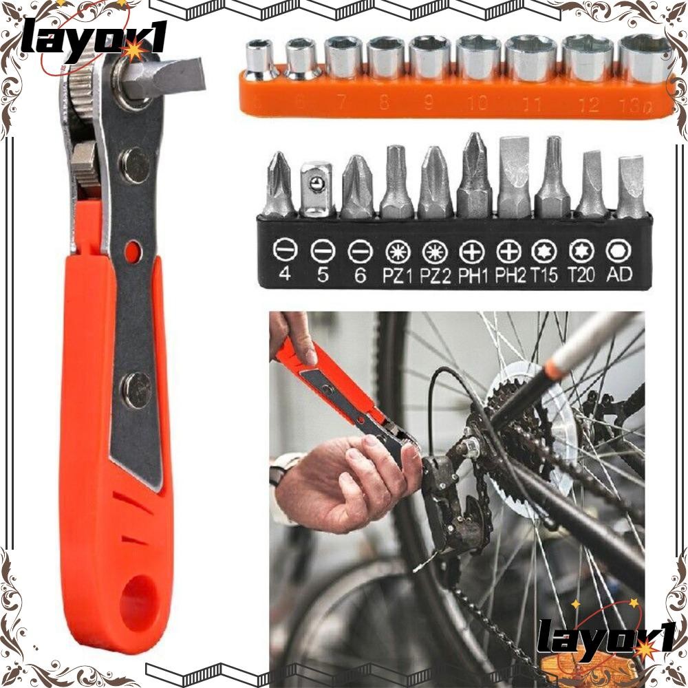 LAYOR1 Ratchet Screwdriver, 36-tooth L-shaped Two-way Screwdriver, Mini ...