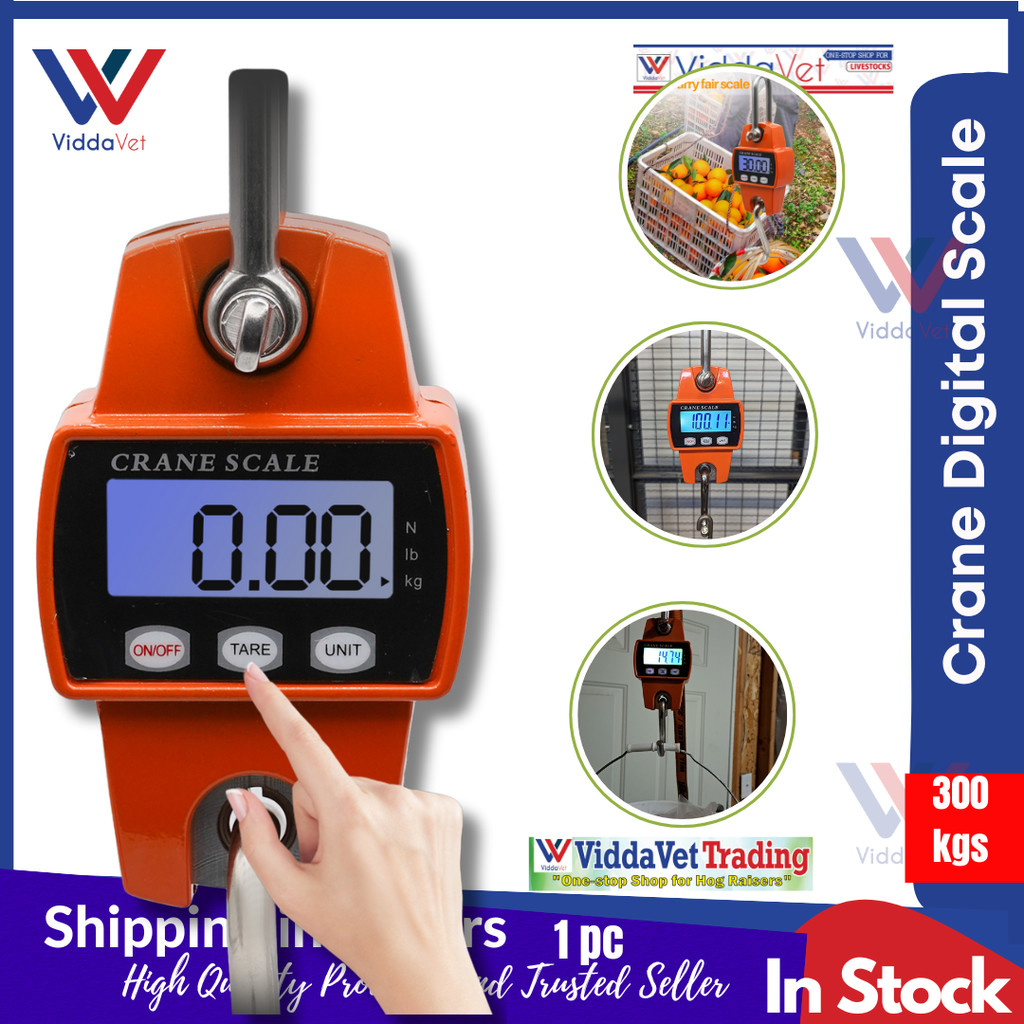 Viddavet Crane scale 300kg Heavy duty crane scale digital weighing ...