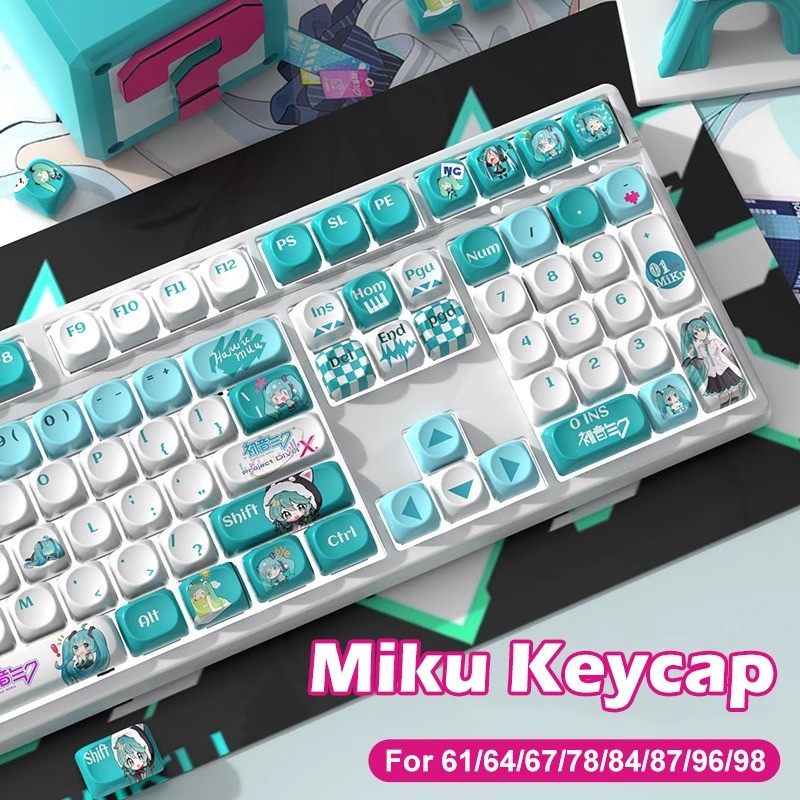 Miku Keycap MOA Profile 116 Keys PBT Dye Sublimation Mechanical ...