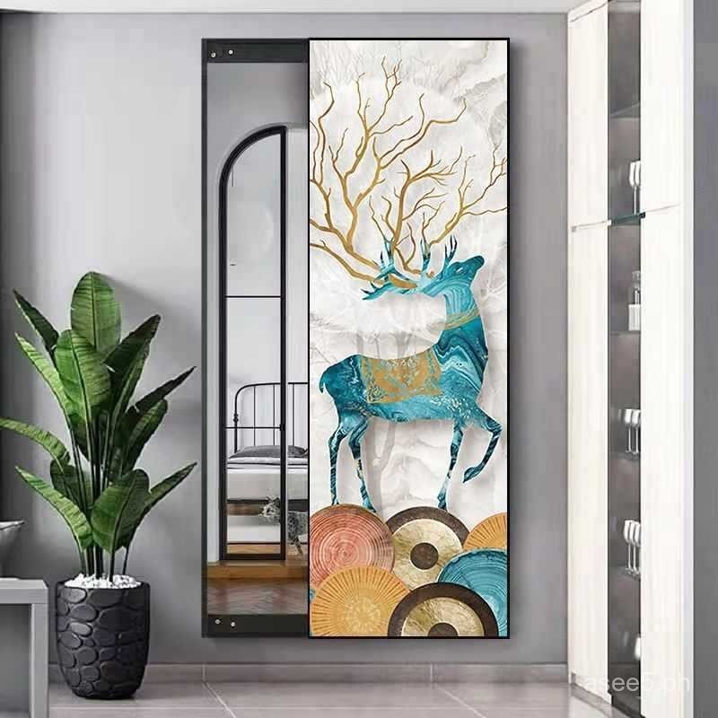 Hidden Mirror Wall-Mounted Full-Length Mirror Push-Pull Bedroom ...