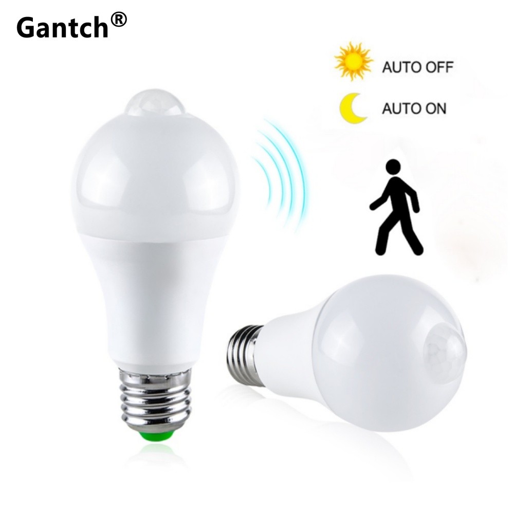 E27 Sensor Motion LED Bulb Light Smart PIR Auto Detection Energy-saving ...
