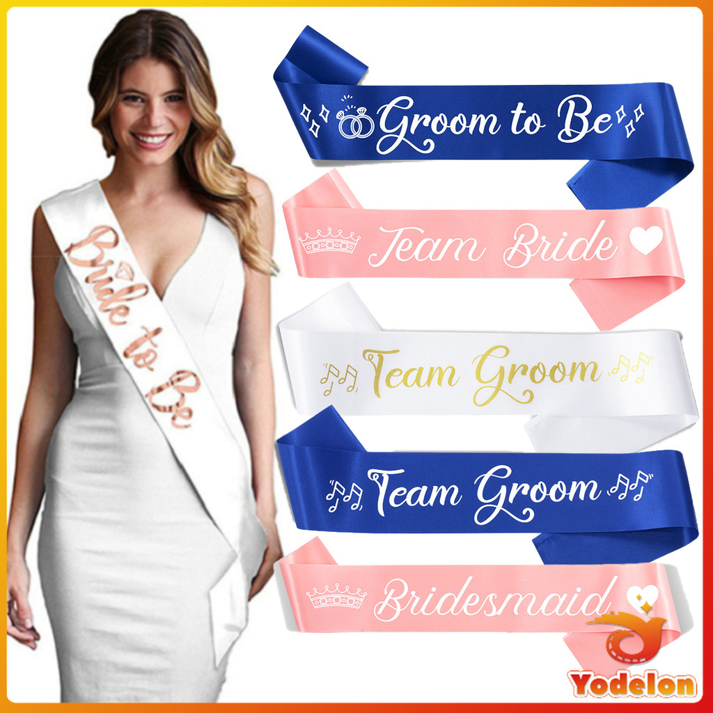 YOD Groom to Be and Team Groom/Bride to be/Bridesmaid Sash Bachelor ...