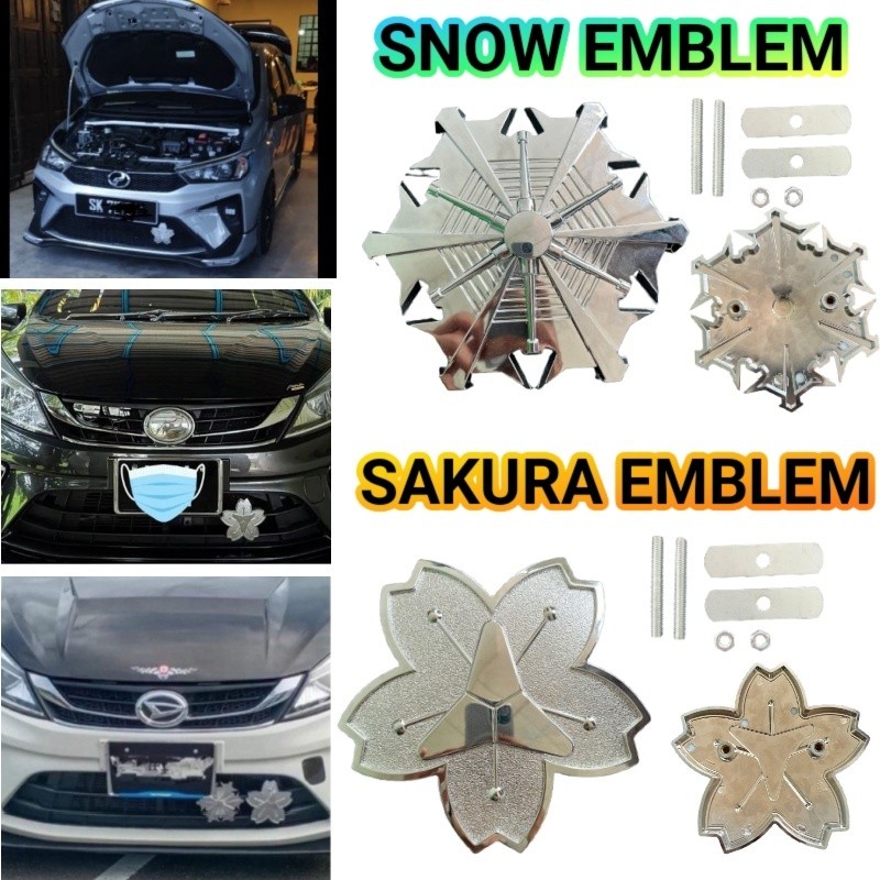 SAKURA SNOW Emblem Logo Sakura JDM UNIVERSAL bunga sakura and snow ...