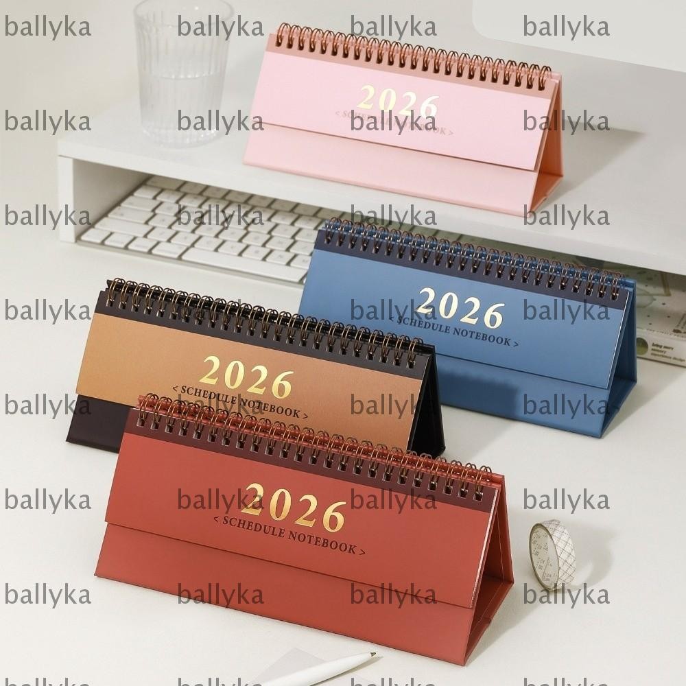 BALLYKA 2026 Desk Calendar, Mini Standing Horizontal Wall Calendar ...