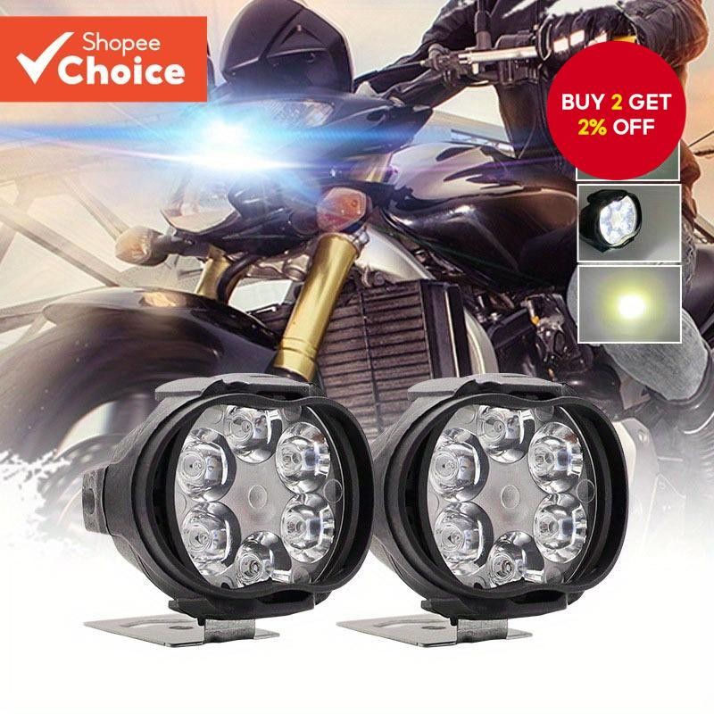 Motorcycles Headlight Working Spot Light LED Motorbike 6500k White ...