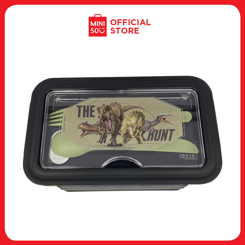 MINISO Jurassic World Collection Compartments Lunch Box 11 Black ...