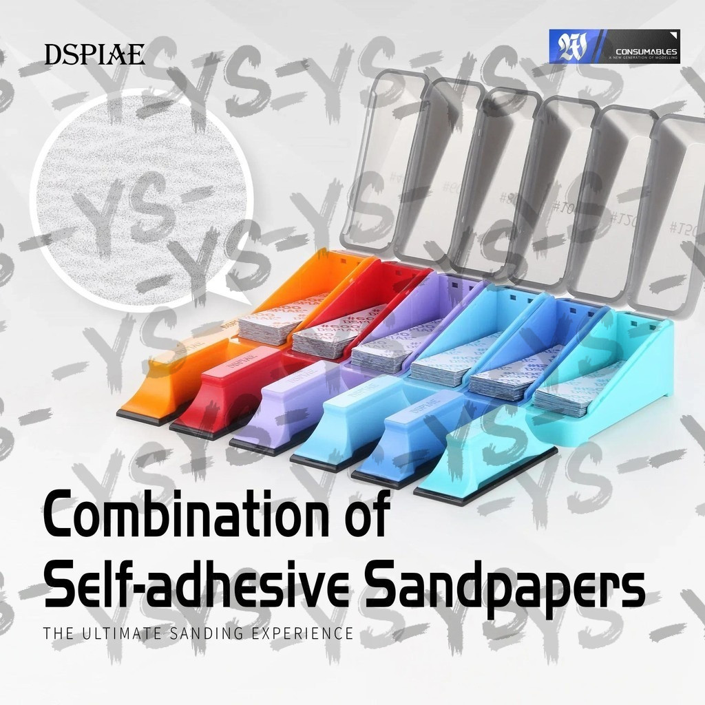 DSPIAE XSP-280~1500 Self-adhesive Sandpaper Set Plastic Model Sanding ...