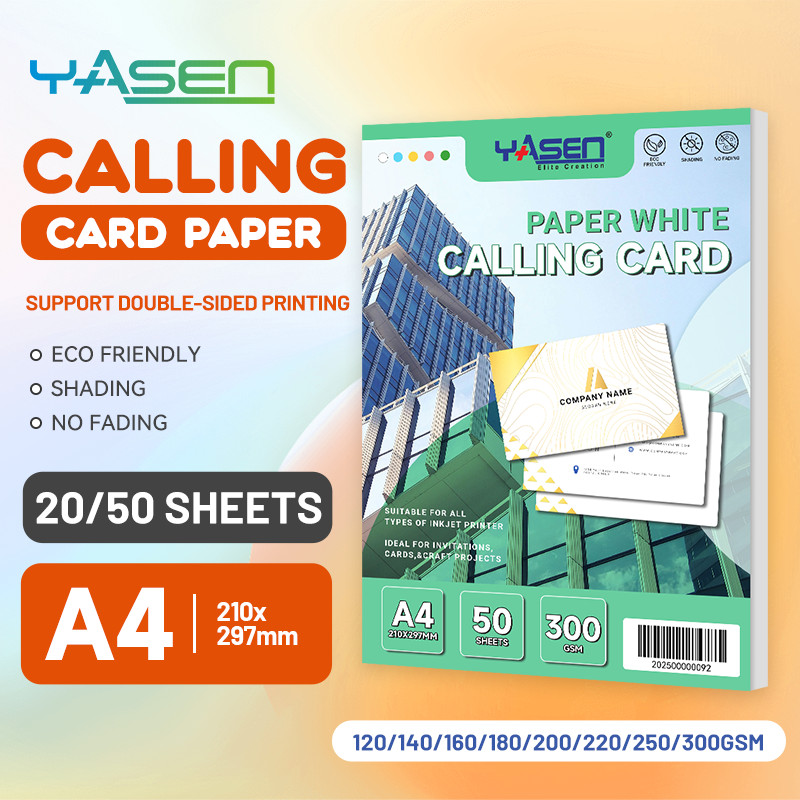 Yasen Luxury Calling Card Paper | 20 Sheets A4 | 250gsm Thick Paper ...