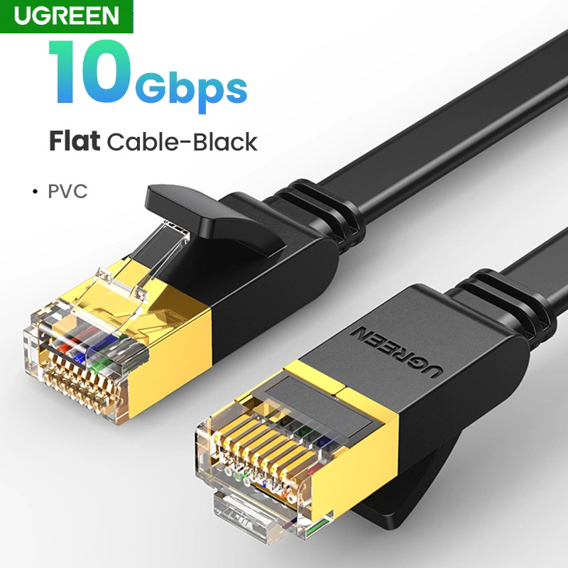 UGREEN Ethernet Cable Flat Cat7 RJ45 LAN Cable 10Gbps Network Cable ...