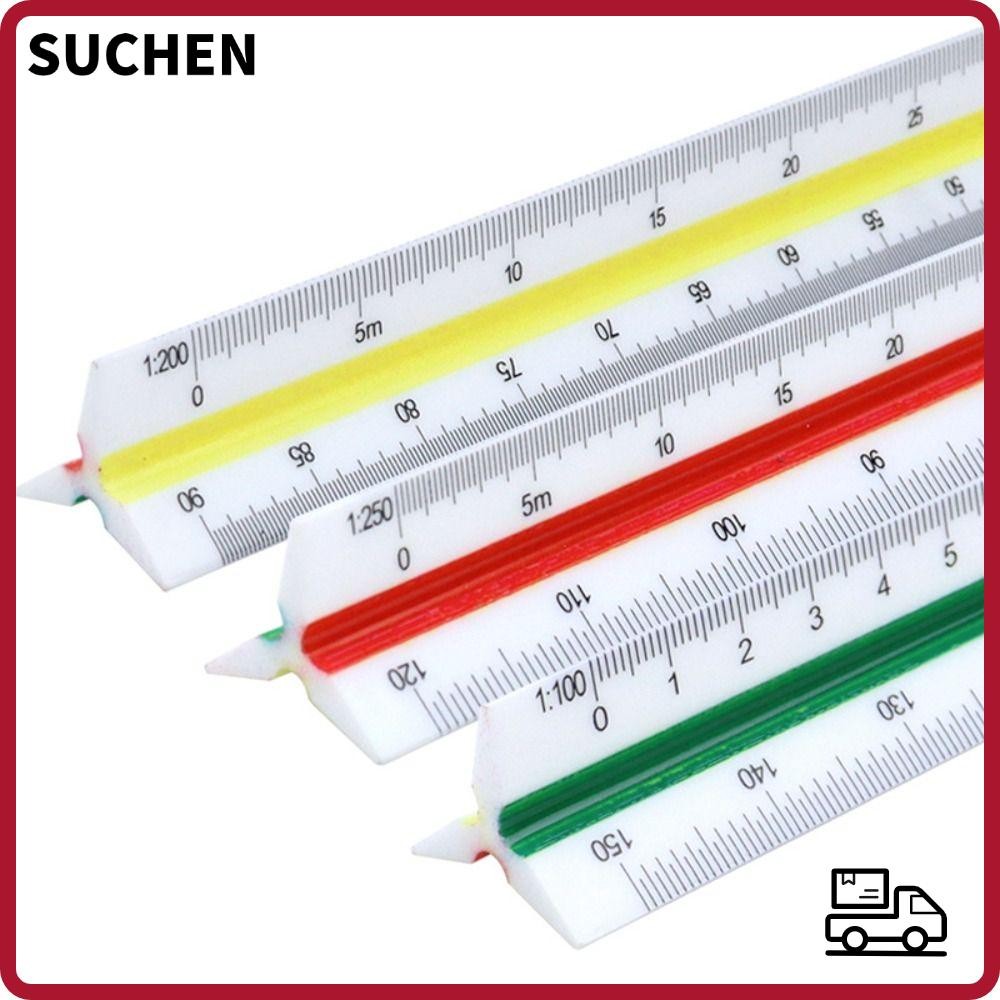 SUCHENPH Triangular Scale, 10/15/30cm Drafting Measure Tool ...