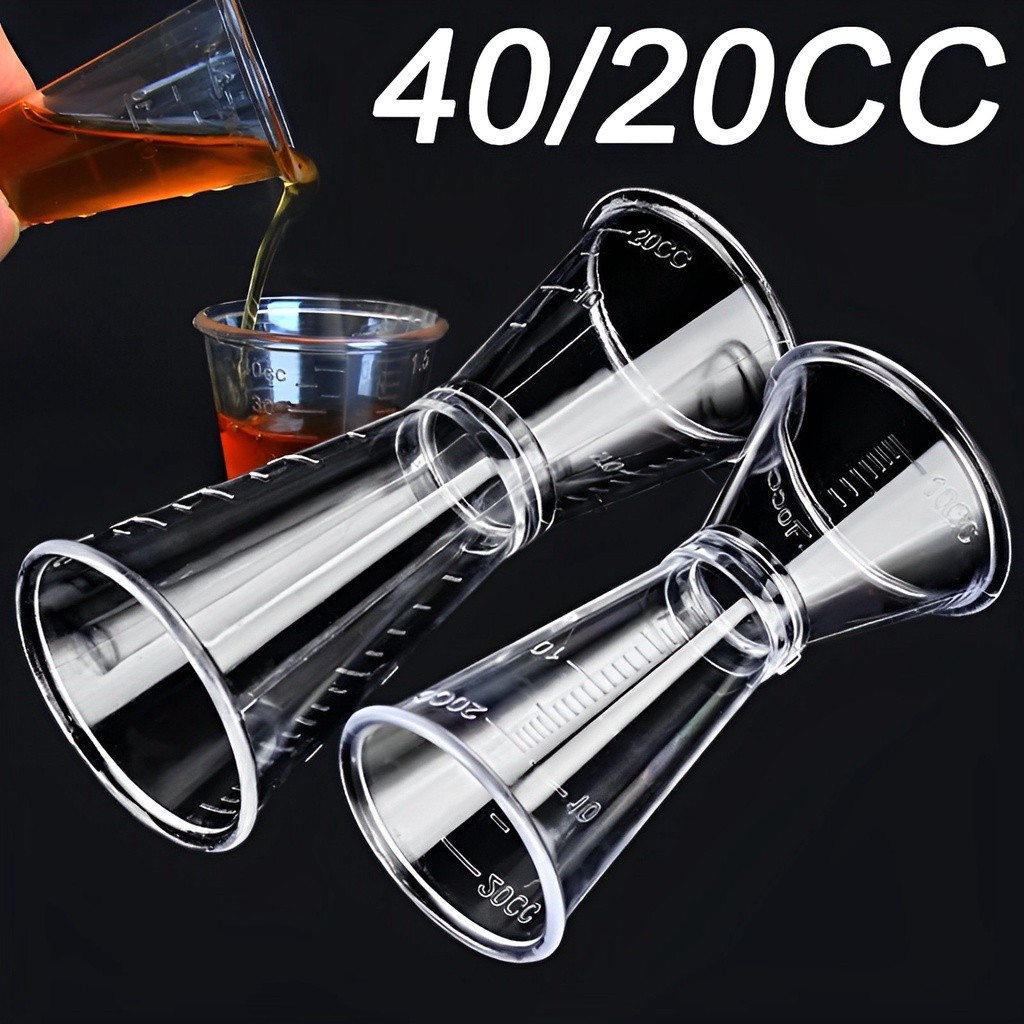 Acrylic Clear Double Jigger Measuring Cup 40cc counting cup 100ml for ...