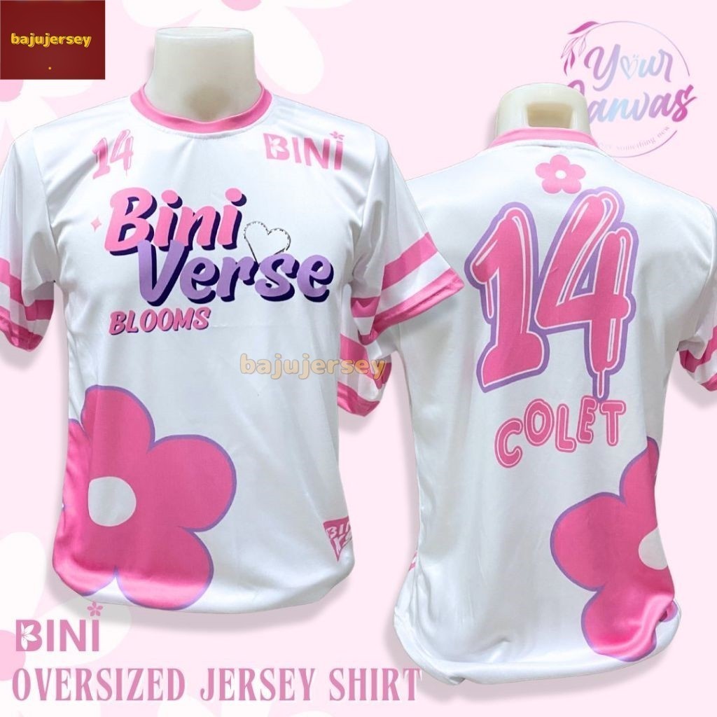 BINI OVERSIZED JERSEY SHIRT / TRENDY BINI BLOOMS INSPIRED/ Jersey Murah ...