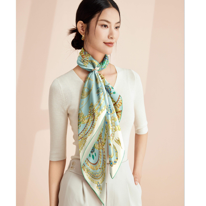 Ladies High-End 16 Mommy Silk Large Square Scarf 100% Mulberry Silk ...